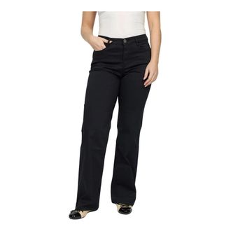 2-Biz Simple Schwarze Widy Hose - - Trousers - Damen - Schwarzk - XL