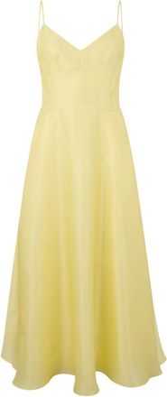 Alberta Ferretti Femme, Robes, Jaune, Taille: 36 FR Robe trap&egrave;ze en satin