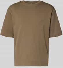 Profuomo T-Shirt mit Logo-Print und Rundhalsausschnitt