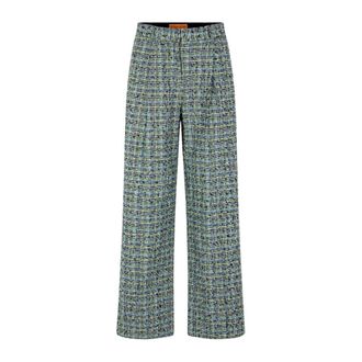 Stine Goya Elegante Wide-Leg Karohose - - Trousers - Damen - Blau - M