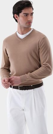 van Laack Pullover aus Merzerisierter Merinowolle mit V-Ausschnitt