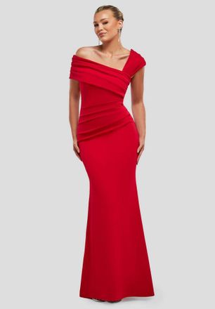 Goddiva Maxikleid One Shoulder Evening Maxi Dress langes Kleid