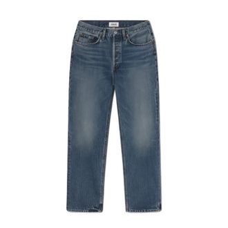 A Gold E Lana High-Rise Gerades Jeans - - Jeans - Damen - Blau - W27