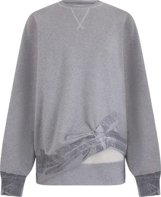 Maison Margiela Homme, Sweatshirts et sweats &agrave; capuche, Gris, Taille: M Taped Jersey SweaT-shirt