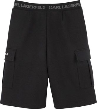Karl Lagerfeld Stretch Cotton Blend Bermuda Shorts - Black
