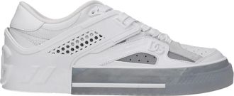 Dolce & Gabbana Homme, Chaussures, Blanc, Taille: 42 1/2 EU Baskets Basses en Cuir