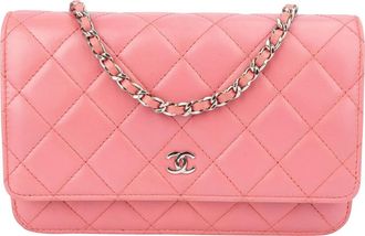 Chanel Crossbody Bags - Chanel Quilted Lambskin CC Wallet On Chain Crossbo - Gr. unisize - in Rot - f&uuml;r Damen