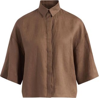 Max Mara Femme, Blouses et Chemises, Brun, Taille: 36 FR Chemises d&eacute;contract&eacute;es