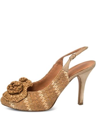 Dolce & Gabbana escarpins à fleurs appliquées 100 mm - Tons neutres