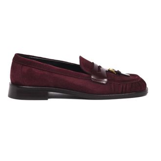 Baldinini Mocassins en Daim et Cuir Bross&eacute; - Femme - Chaussures - Rouge - Taille: 37 EU