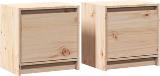 vidaXL Nachttische 2 Stk. 40x30,5x40 cm Massivholz Kiefer Vidaxl