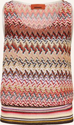 Missoni Stricktop Mit Glitzergarn pink