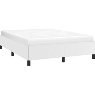 vidaXL Bettgestell Wei&szlig; 140x190 cm Kunstleder Vidaxl