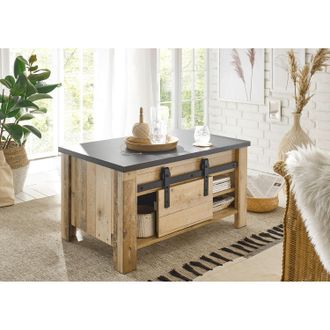 Ridgevalley home24 Couchtisch 93 x 51 x 60cm Braun/Eiche Dekor