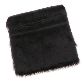 SM SunniMix Kunstfell K&uuml;nstliche Schaffell Sitzkissen Sitzauflage 45cmx45cm Sitzkissen Auflage Teppich, Auswahl, Schwarz