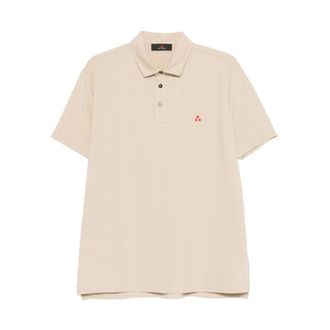 Peuterey Stretch-Piqu&eacute;-Poloshirt aus Baumwolle - - Tops - Herren - Beige - L