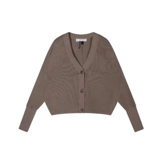 10 Days Cardigan mit V-Ausschnitt - - Knitwear - Damen - Braun - M