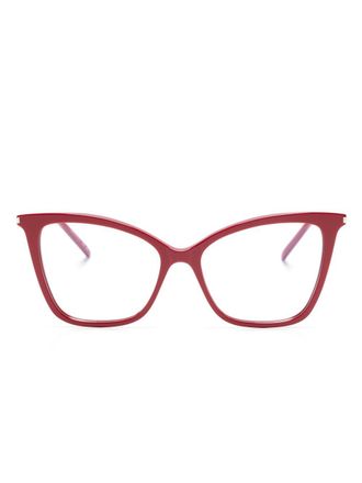 Saint Laurent Eyewear lunettes de vue &agrave; monture papillon - Rouge