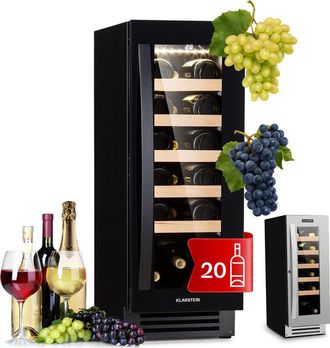 Klarstein Klarstein - Weink&uuml;hlschrank Vinovilla,1 Zone Getr&auml;nkek&uuml;hlschrank mit Glast&uuml;r, Leiser K&uuml;hlschrank, Flaschenk&uuml;hlschrank Klein, Weinschrank f&uuml;r