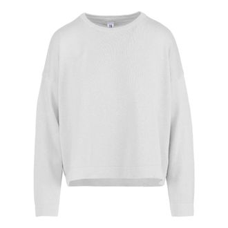 Bomboogie Femme, Pulls, Blanc, Taille: 40 FR Pull ras du cou en m&eacute;lange de lin