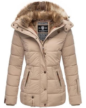 Marikoo Nekoo veste dhiver pour femme matelass&eacute; avec capuche Beige XXL