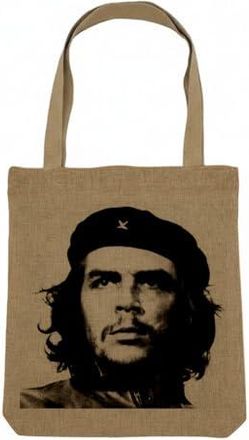 Fabulous Sac Shopping Tote Bag Aspect Lin - Che Guevara Communiste Cuba Activiste - Sac de Courses Toile Epaisse 360g Beige Naturel Cabas Port&eacute; Epaule Solide I