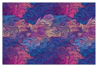 Wallario selbstklebendes Poster - Fantasievoller Wirbel, Aufkleber in Premiumqualit&auml;t, Klebefolie Gr&ouml;&szlig;e: 61 x 91,5 cm (Maxiposter)