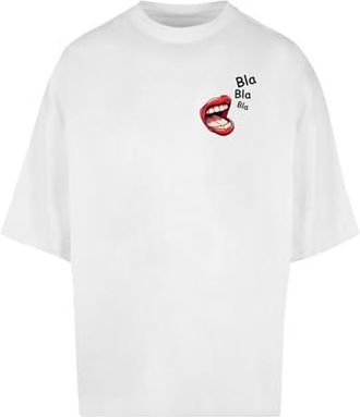 Merchcode Mp0007936-bla Bla Comic Huge Tee T-Shirt, Blanc, S Hommes