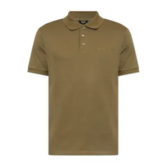 Balmain Homme, Tops, Vert, Taille: XL Polo en coton avec logo brod&eacute;