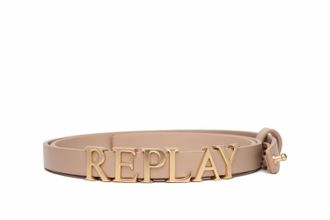 Replay Damen G&uuml;rtel mit Logo, Lt Skin 058 (Beige), L/XL