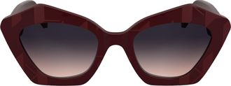 Karl Lagerfeld Womens Sunglasses KL6199S - Burgundy with Gradient Purple/Rose Lens