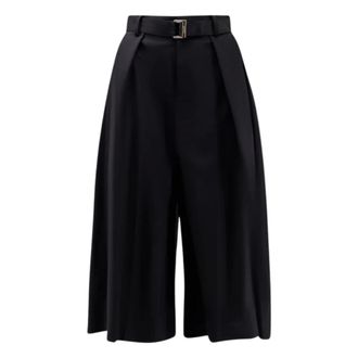 sacai Femme, Shorts, Noir, Taille: 36 FR Bermuda Shorts with Belt