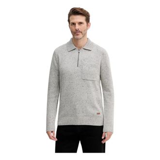 Liu Jo Pullover mit halbem Rei&szlig;verschluss - - Knitwear - Herren - Grau - M