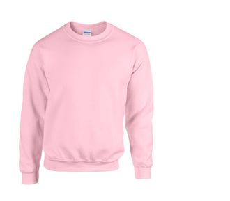 Gildan Herren Sweatshirt aus Fleece mit Rundhalsausschnitt, Stil G18000/1x Light Pink & 1x HL Kauf Notizblock, XXL