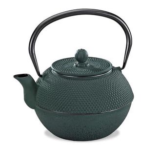 K&uuml;chenprofi Th&eacute;i&egrave;re YASMIN | Vert | Fonte &eacute;maill&eacute;e | Capacit&eacute; 800 ml - Pour 6 tasses | Filtre en acier inoxydable int&eacute;gr&eacute; | Th&eacute;i&egrave;re asiatique en fonte | Th&eacute;i&egrave;re a