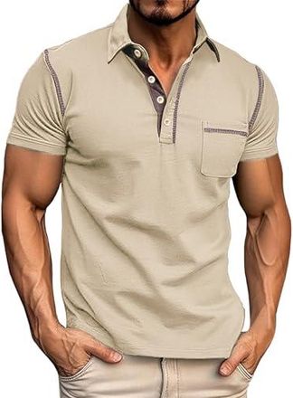 Generic Chemise À Carreaux pour Homme Homme Slim Coton Classe Tendance Ajustée Facile Psychédélique Droite Plastron Américain Satinée Crème Pagne Moumoute Mol
