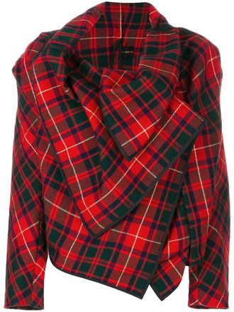 Comme Des Garçons Jacke mit Schottenkaromuster - Rot