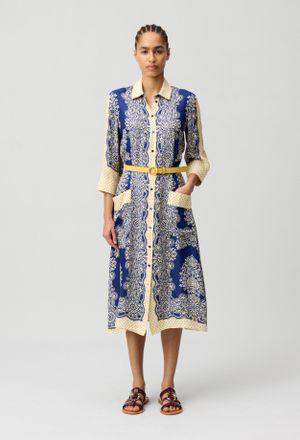 Claudie Pierlot Robe longue imprim&eacute;e