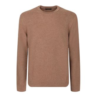 Zanone Pullover aus Wolle mit langen &Auml;rmeln - - Knitwear - Herren - Beige - 2XL