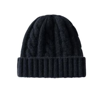 Generic Chapeaux dext&eacute;rieur en maille &eacute;paisse pour homme et femme en hiver, Noir, M