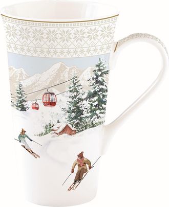 Generic EasyLife CHAL1462 - Chalet Jumbo Becher aus Porzellan, -600 ml