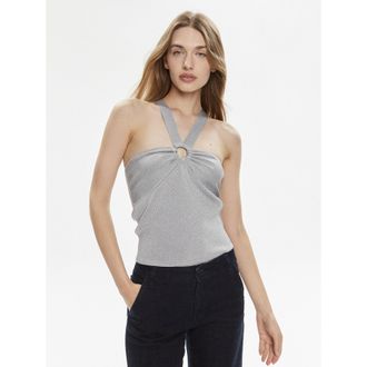 Michael Kors Top MS460W2AFB Silberfarben Slim Fit