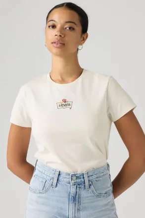 Levi's The Perfect Tee - Femme - Rouge / Emb Rose Bw Warm Cabernet - XL
