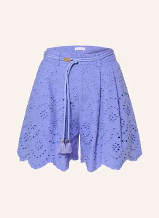 Poupette St Barth Shorts Chantal Aus Lochspitze blau