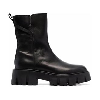 Premiata Leder Lammfell Stiefelette - - Shoes - Damen - Schwarzk - 37 EU