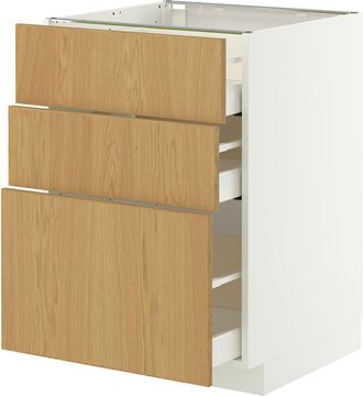 IKEA METOD / MAXIMERA Unterschrank mit 3 Schubladen