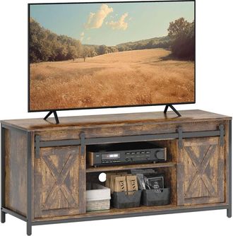 HOMCOM Homcom - tv Schrank tv Board mit 2 Schiebet&uuml;ren 120 cm lang tv Lowboard mit integriertes Kabelmanagement f&uuml;r Fernseher bis zu 60 Zoll Fernsehtisch