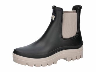 Lico Damen Neptuna Gummistiefel, Schwarz/Beige, 40 EU