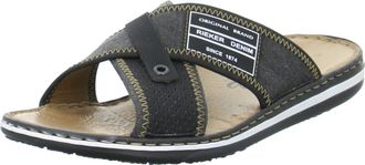 Rieker Herren Pantoletten, Schwarz Schwarz Anthrazit 01, 46 EU