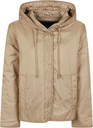 Max Mara Femme, Vestes, Beige, Taille: 40 FR Agreste Hooded Jacket